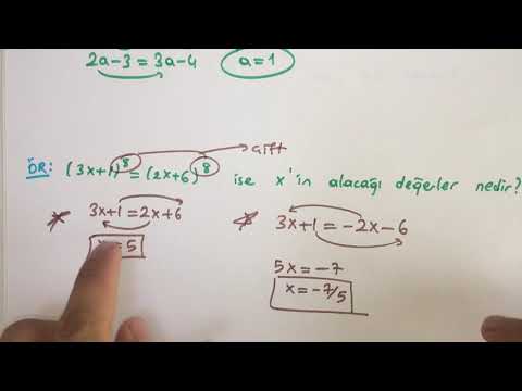 Üslü Sayılar III - Üslü Denklemler Video Anlatım MATEMETRİ ,Matematik Ders Videoları