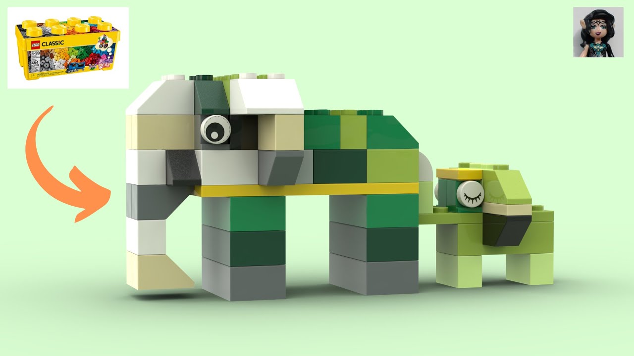 GREEN ELEPHANTS Lego classic 10696 ideas How to build easy - YouTube