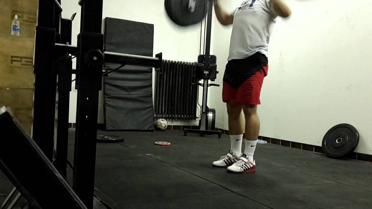 Squat clean Split jerk Every 45 sec x 12 reps - YouTube