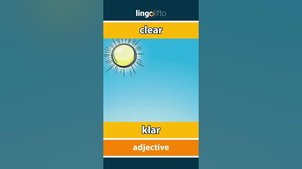 🇬🇧🇩🇰 clear - klar : vocabulary builder : learn English : Lad os lære engelsk - YouTube