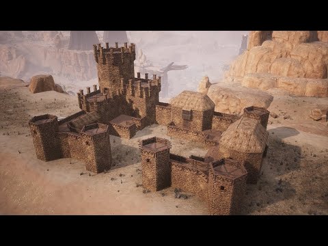 How to Build a Beginner Fortress in Conan Exiles - Age of Sorcery - YouTube