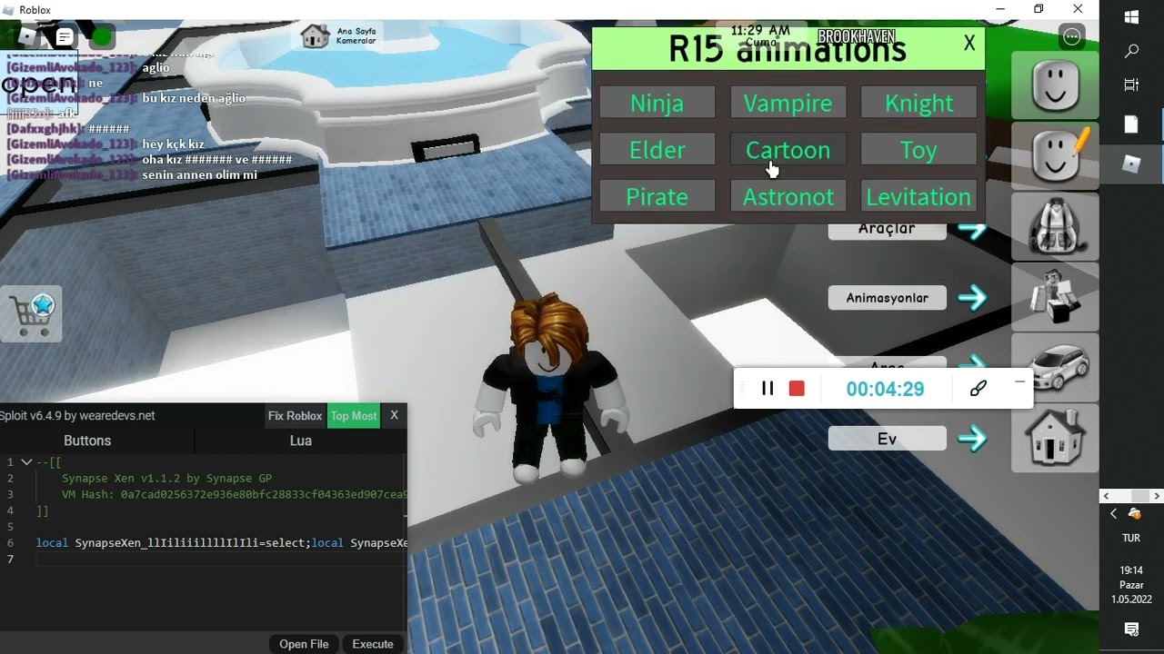 ANİMASYON HİLESİ! ROBLOX JJSPLOİT HACK - YouTube