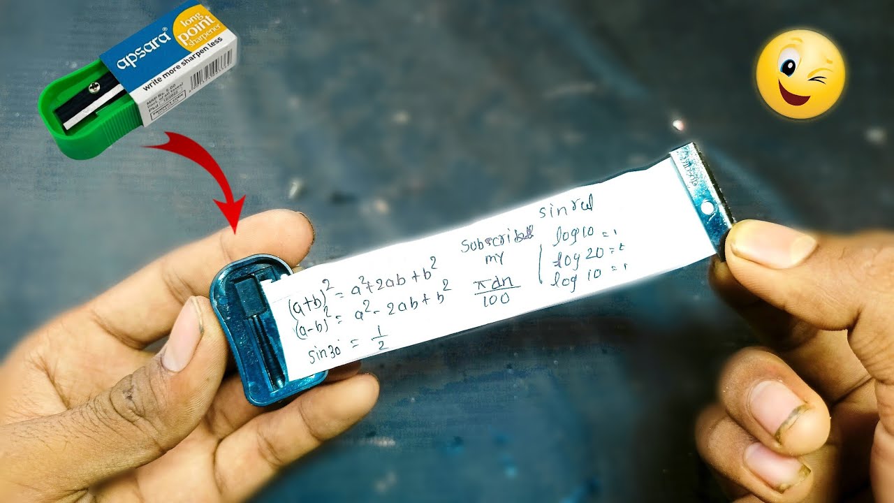 cheating sharpner 😉 | cheating how to make cheating gadgets for exam ...