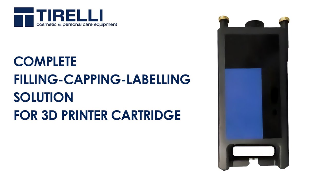 3D printer cartridge complete filling-capping-labelling solution - YouTube
