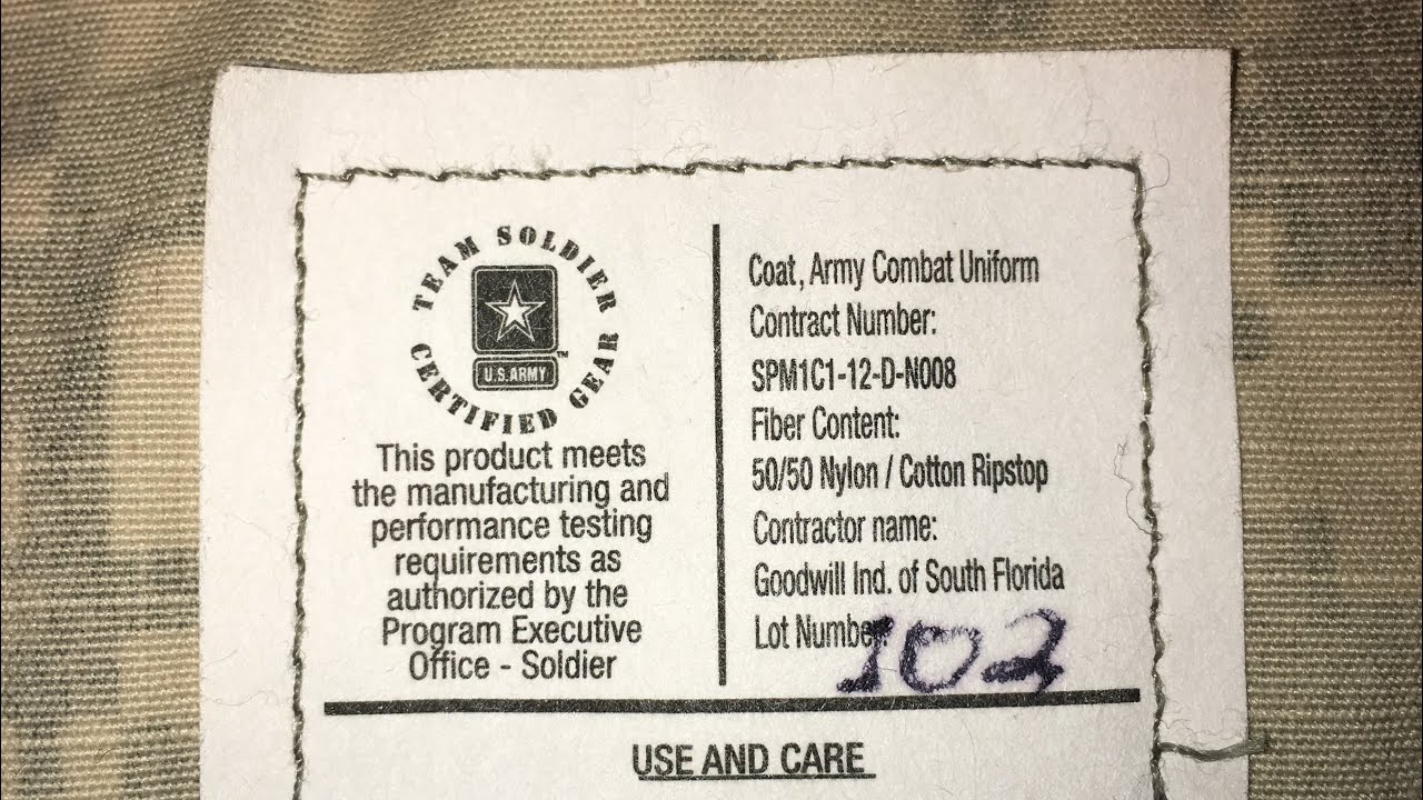 ARMY ACU (Universal Camouflage Pattern) late model. - YouTube