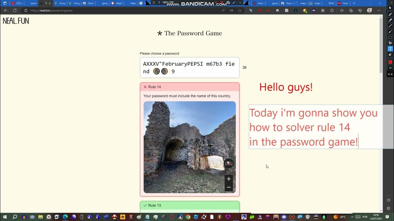 How to solve Rule 14 in The Password Game (READ DESC) - YouTube