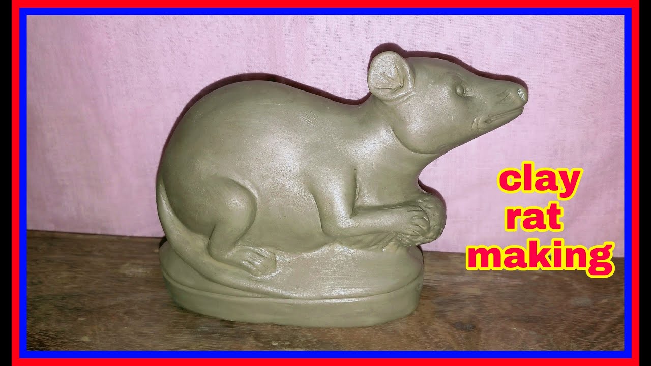 Making a Rat with clay // Rat making kumartuli //ইঁদুর বানানো দেখুন ...