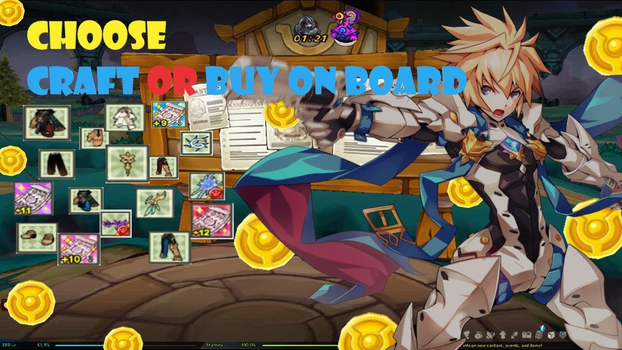 [Elsword] Crafting or Buy on Board | boosting combat power | Elsword ...