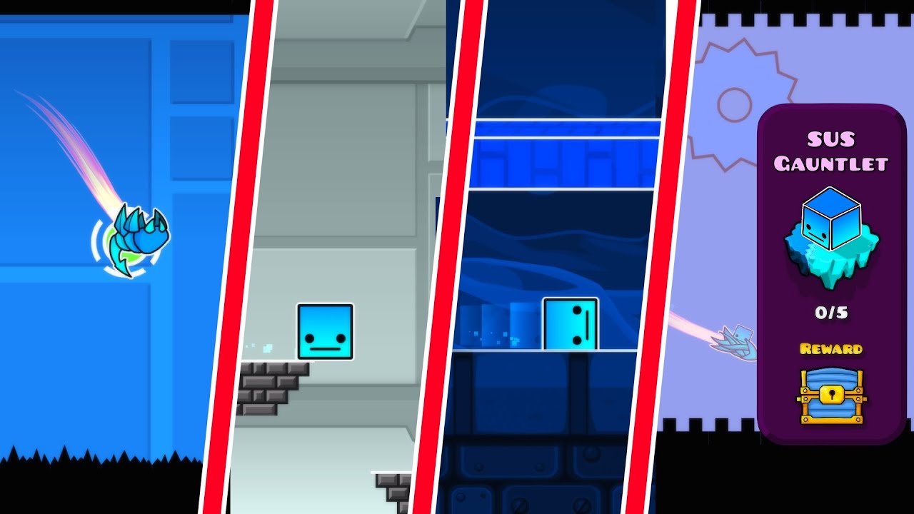 All the levels in the Sus gauntlet | Geometry Dash 2.1 - YouTube