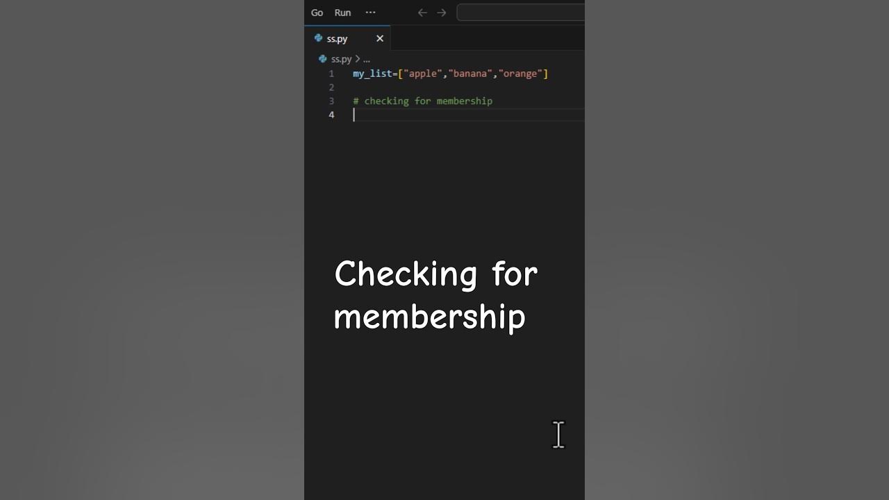 Checking Membership In The List Python Pythoncode Coding Learnpython Programming