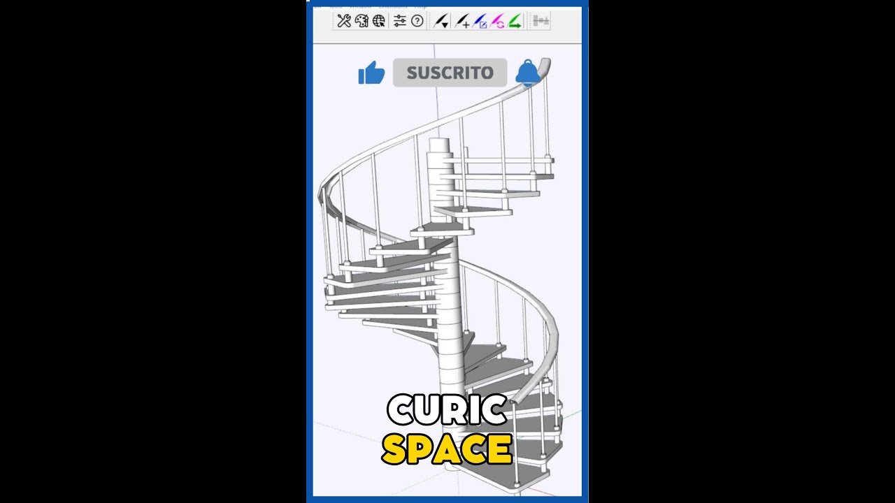 🚀 Como Crear Una ESCALERA HELICOIDAL o de CARACOL en SketchUp con CURIC ...