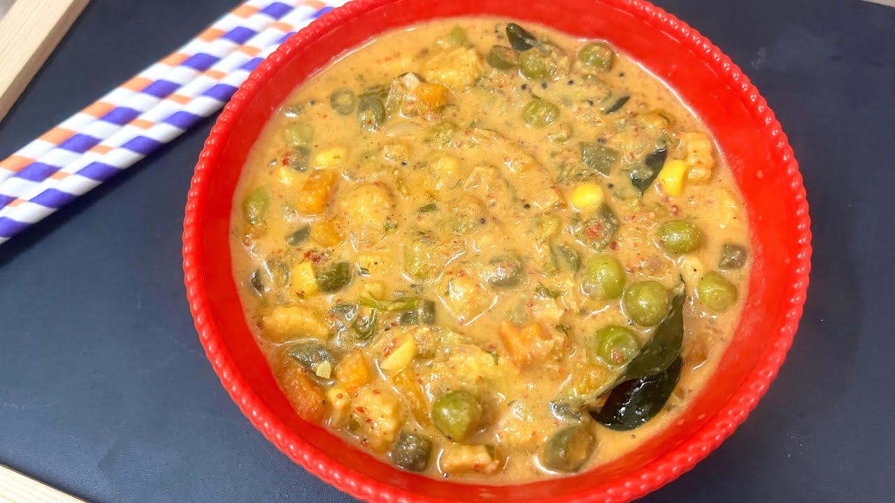 Mixed vegetable kurma | Best combination for chapathi / naan/ Rotis ...