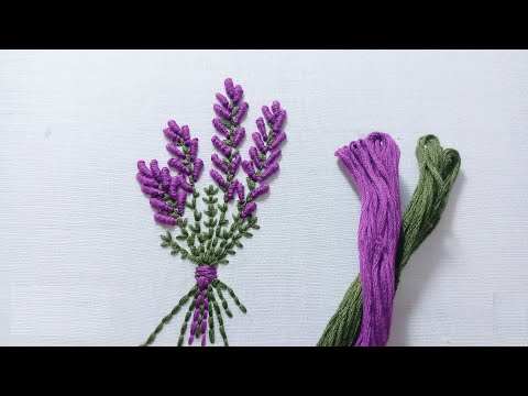 Hand Embroidery - Lavender/ Hướng dẫn thêu hoa oải hương - Thêu tay hiện đại