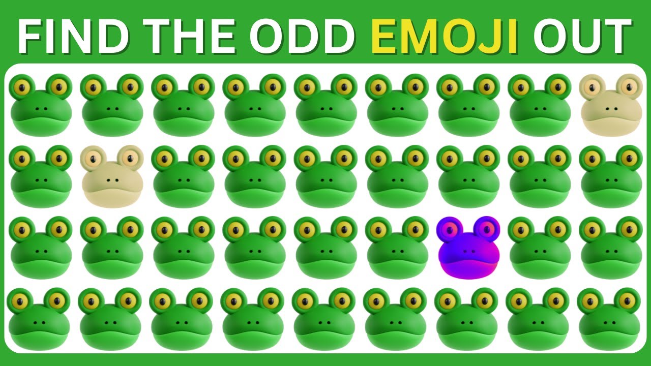 FIND THE ODD EMOJI OUT by Spotting The Difference! | Odd One Out Puzzle ...
