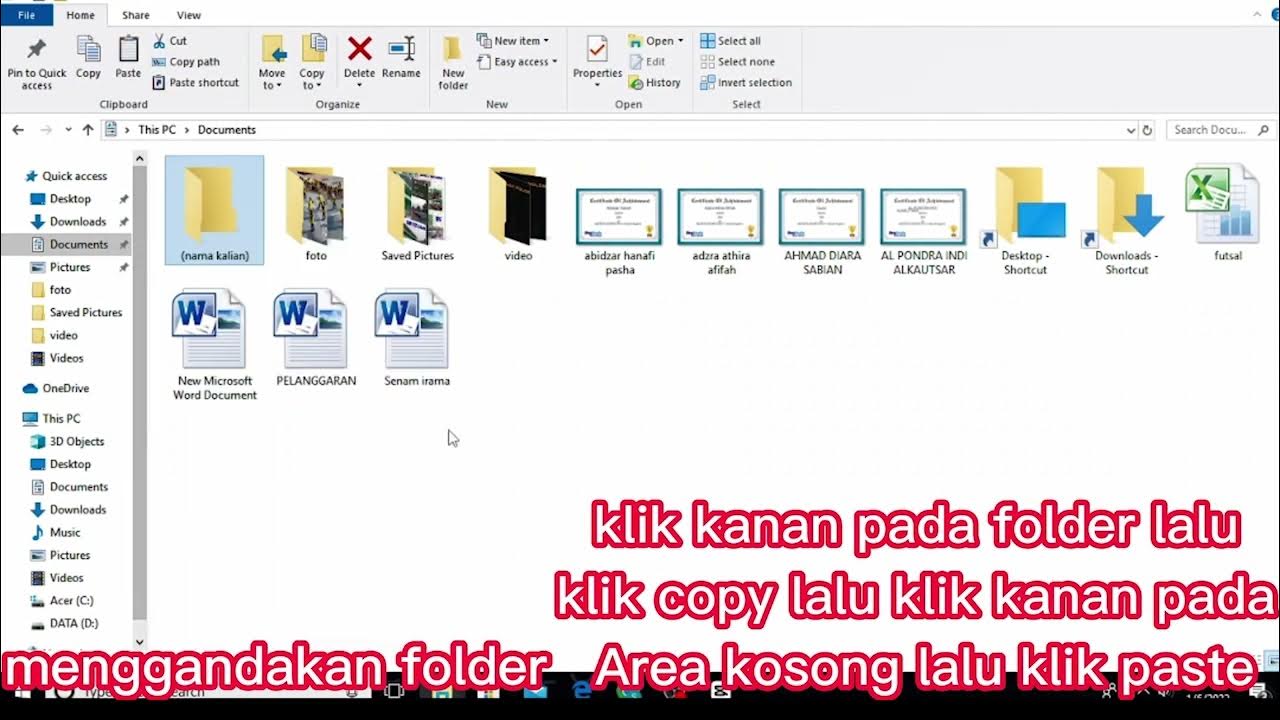 Management file/folder (new,rename,cut,copy,paste,delete) #shorts - YouTube