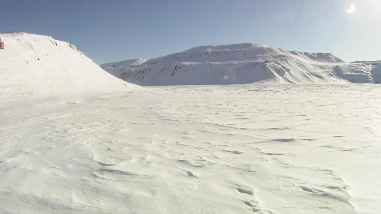 Schefferville: Mines view in snow mobile - YouTube