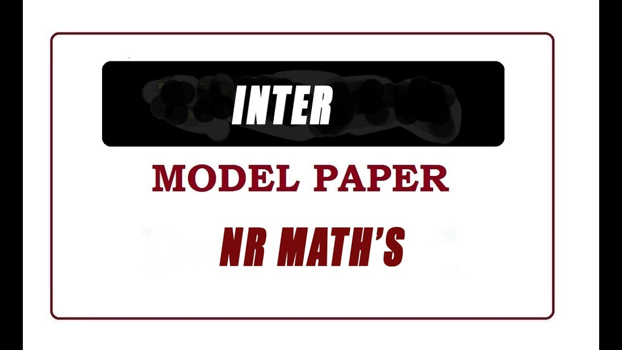 Math's IIB 2020-2021 BOI released model paper - YouTube