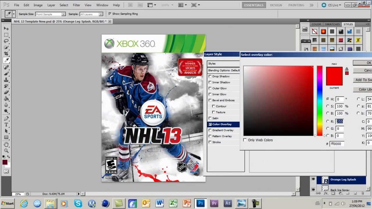 NHL 13 Custom Cover Speed Art [3] - YouTube