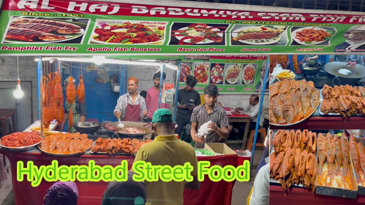 Hyderabad Best Fish Fry Place | Hyderabad Street Food | Fish Fry Point ...