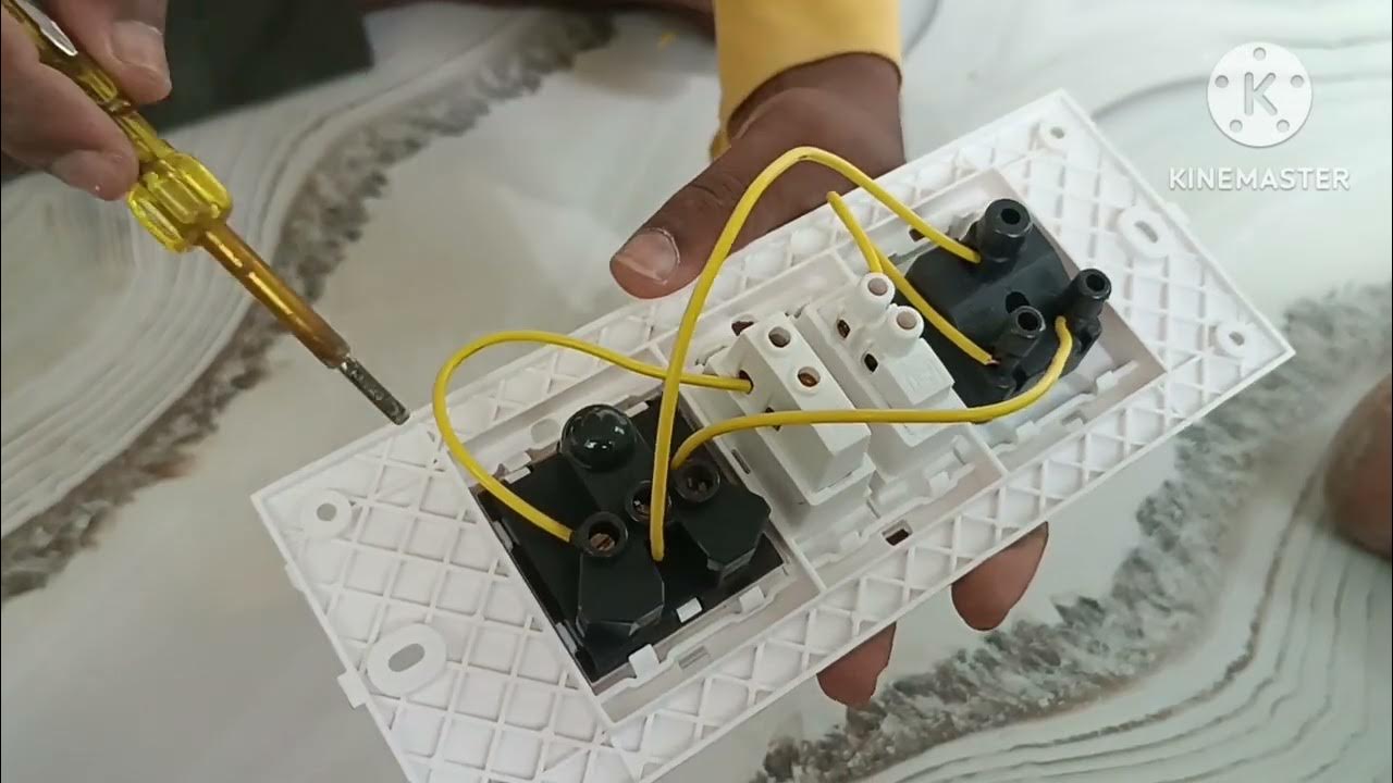 2 switch 2 socket connection in # 6 modular board😱 - YouTube