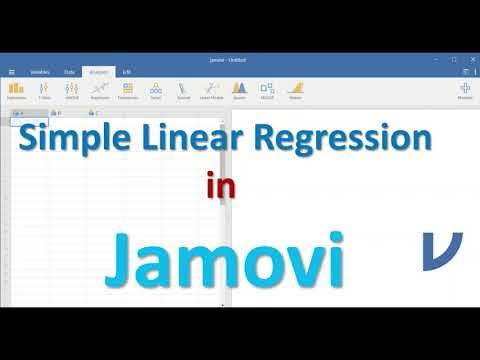 Simple linear regression in Jamovi - YouTube
