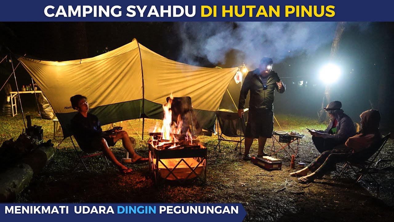 Camping Syahdu di HUTAN PINUS | Menikmati DINGINNYA Udara Pegunungan ...