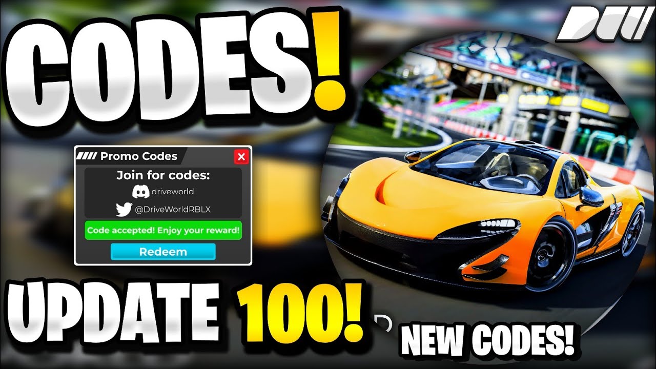 🔥*NEW* ALL WORKING UPDATE 100 CODES FOR DRIVE WORLD! ROBLOX DRIVE WORLD CODES - YouTube
