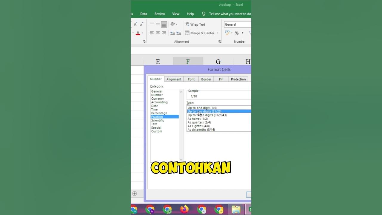 Cara Mengubah Angka Desimal Menjadi Pecahan Pada Excel #jagoexcel #exceltips #exceltricks - YouTube