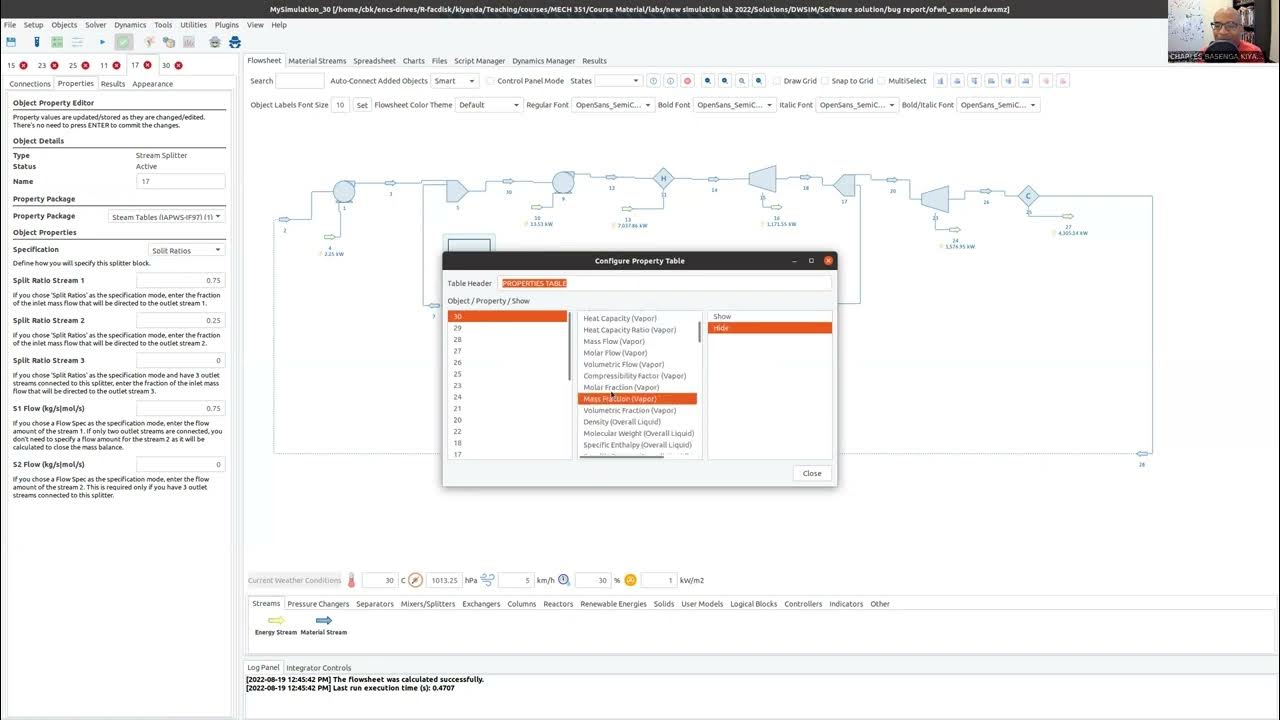 DWSIM: using adjust/controller block for optimization - YouTube