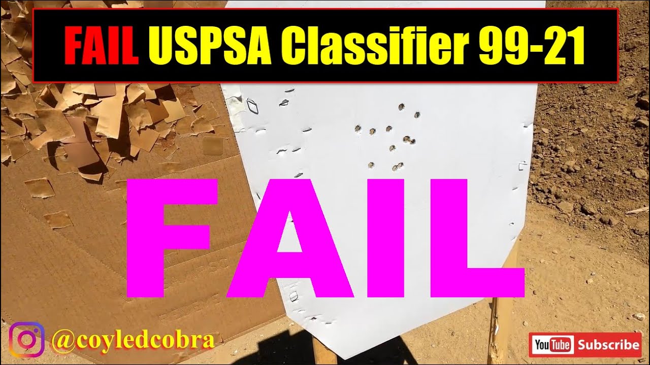 FAIL USPSA Classifier CM 99-11 "Mini Mart" RETIRED UNCUT - 0% D Class ...
