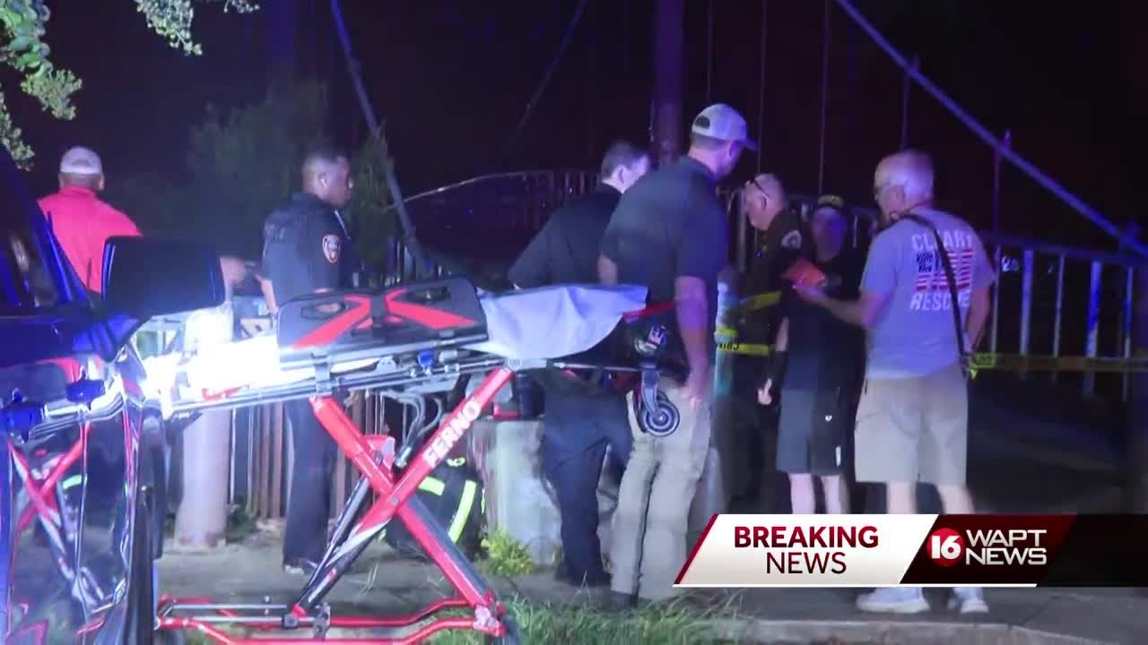 Woman injured after fall at Byram Swinging Bridge - YouTube