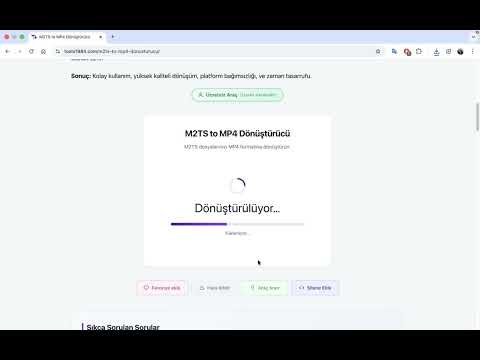 M2TS to MP4 Dönüştürücü Ücretsiz Online | M2TS'i MP4 Video Formatına Çevir Aracı