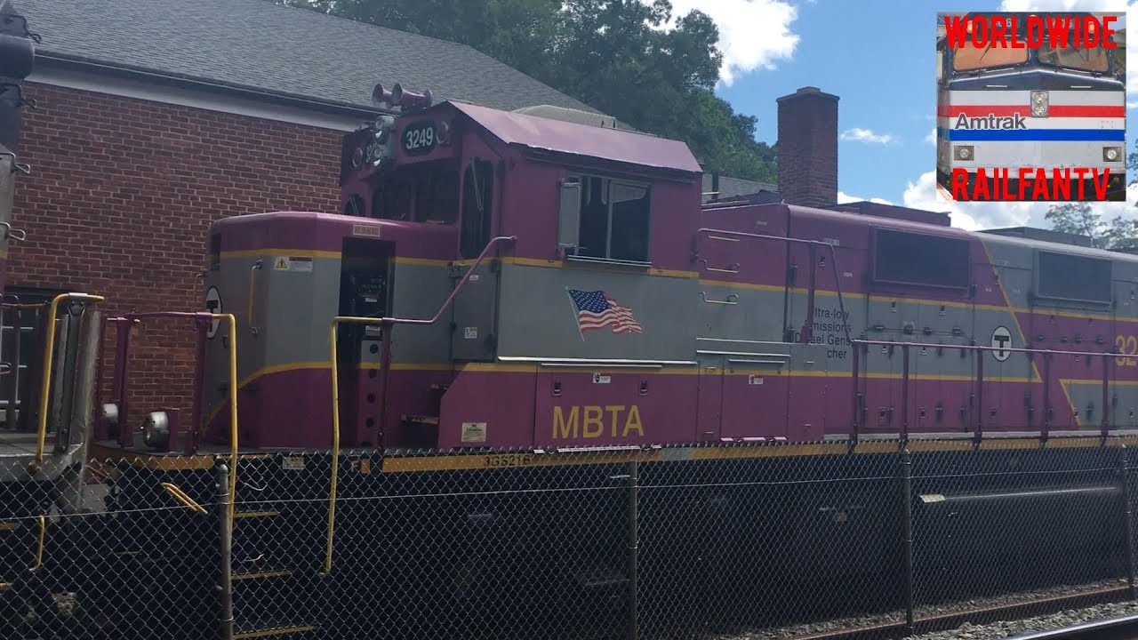 RARE! MBTA Power Move With Genset On The Worcester Line! - YouTube