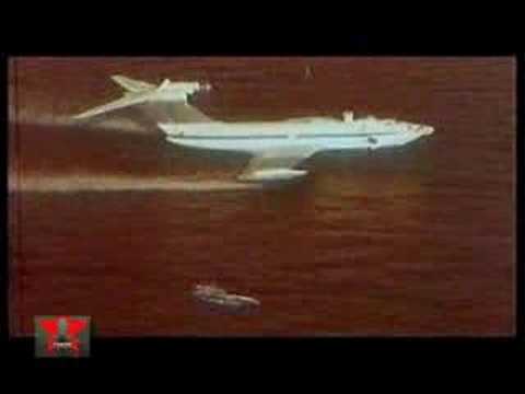 Ekranoplan KM 'Caspian Sea Monster' seaplane (Russian) - YouTube