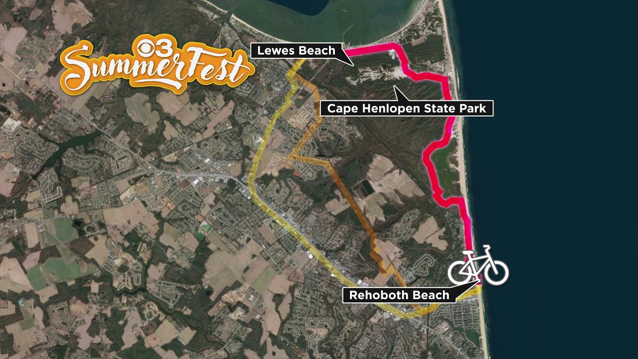 Rehoboth Bike Map Animation - YouTube