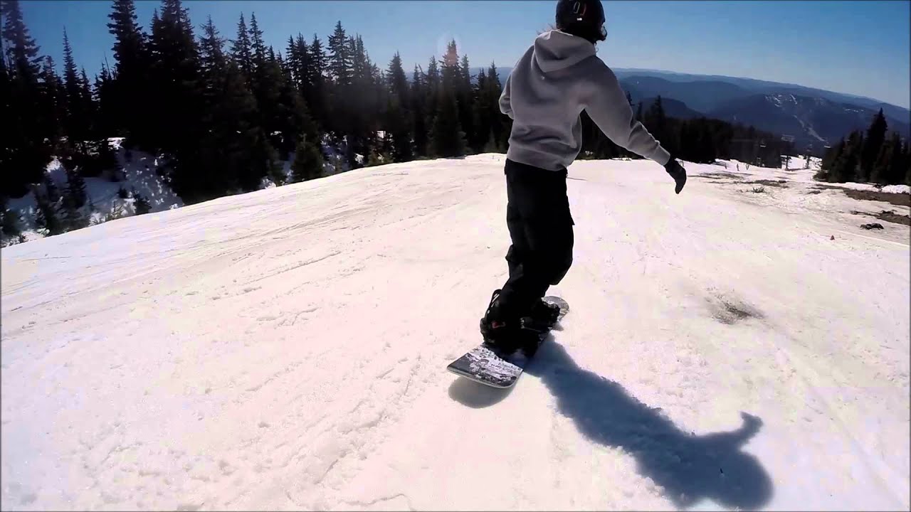 Sunny Day Snowboarding At Timberline Lodge 3/9/2015 - YouTube