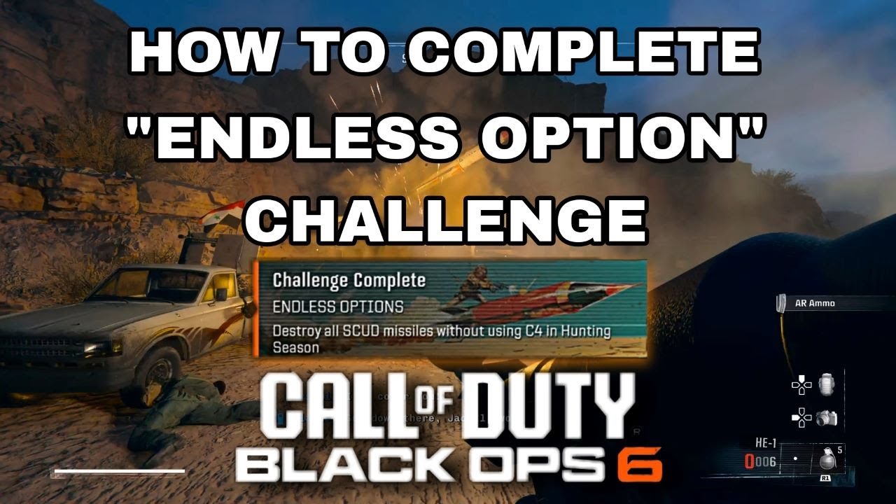 How to complete "Endless Option" Challenge 🎖️ | Call of Duty Black Ops ...