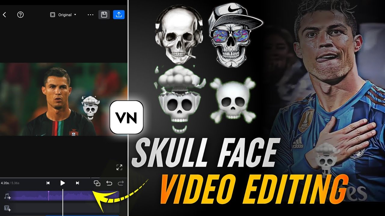 🔥 New Trending Skull Face Video Editing in VN App | Viral Skull Troll ...