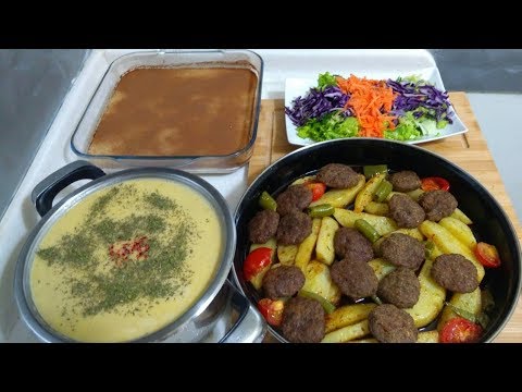 45 Dakikada 4 Çeşit İftar Menüsü/Ana Yemeği/Salatası/Çorbası/Tatlısı İle Kolay Menü Tarifi