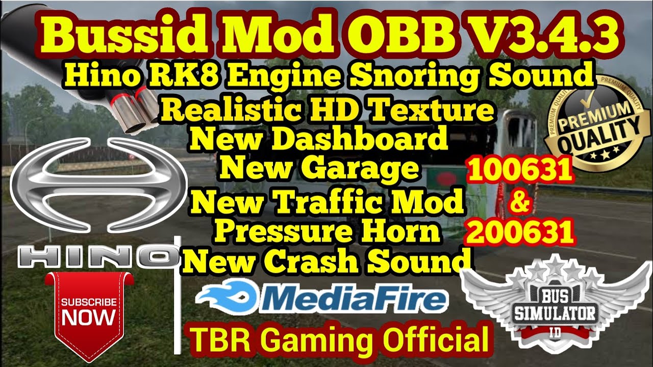 #BUSSID Mod OBB V3.4.3 Hino RK8 Engine Sound With HD Texture |Bus ...