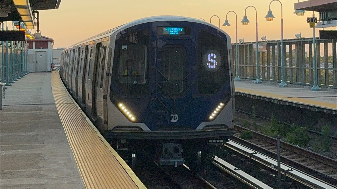 [EXCLUSIVE] MTA NYCT: Rockaway Blvd Bound R211 (S) Shuttle Train at ...