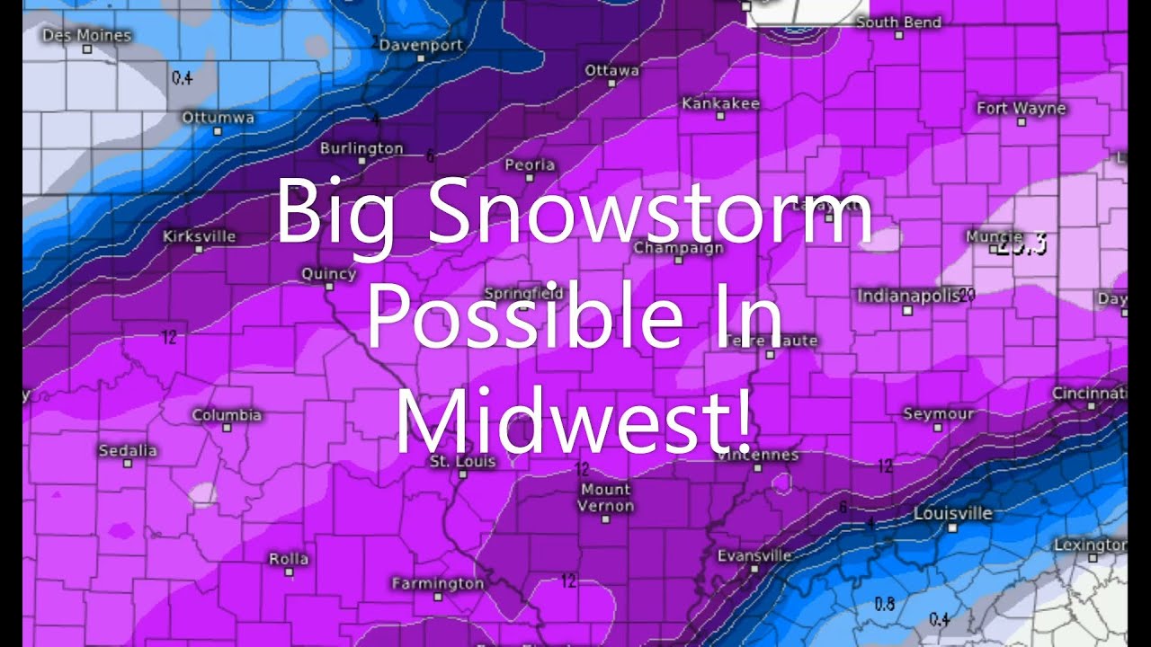 Big Snowstorm Possible For The Midwest! 2 Feet Of Snow Possible! - YouTube