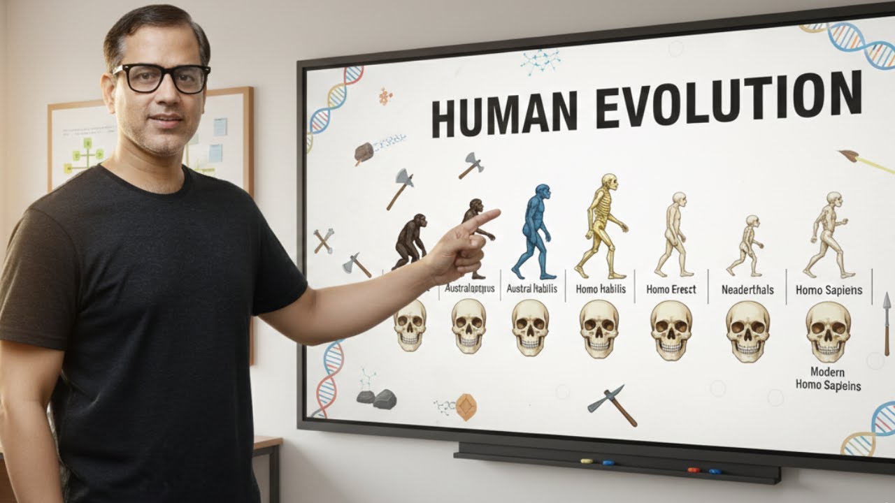 Human Evolution One Shot | Human Evolution Class 10 ICSE | PYQs + Imp Questions💯 ...
