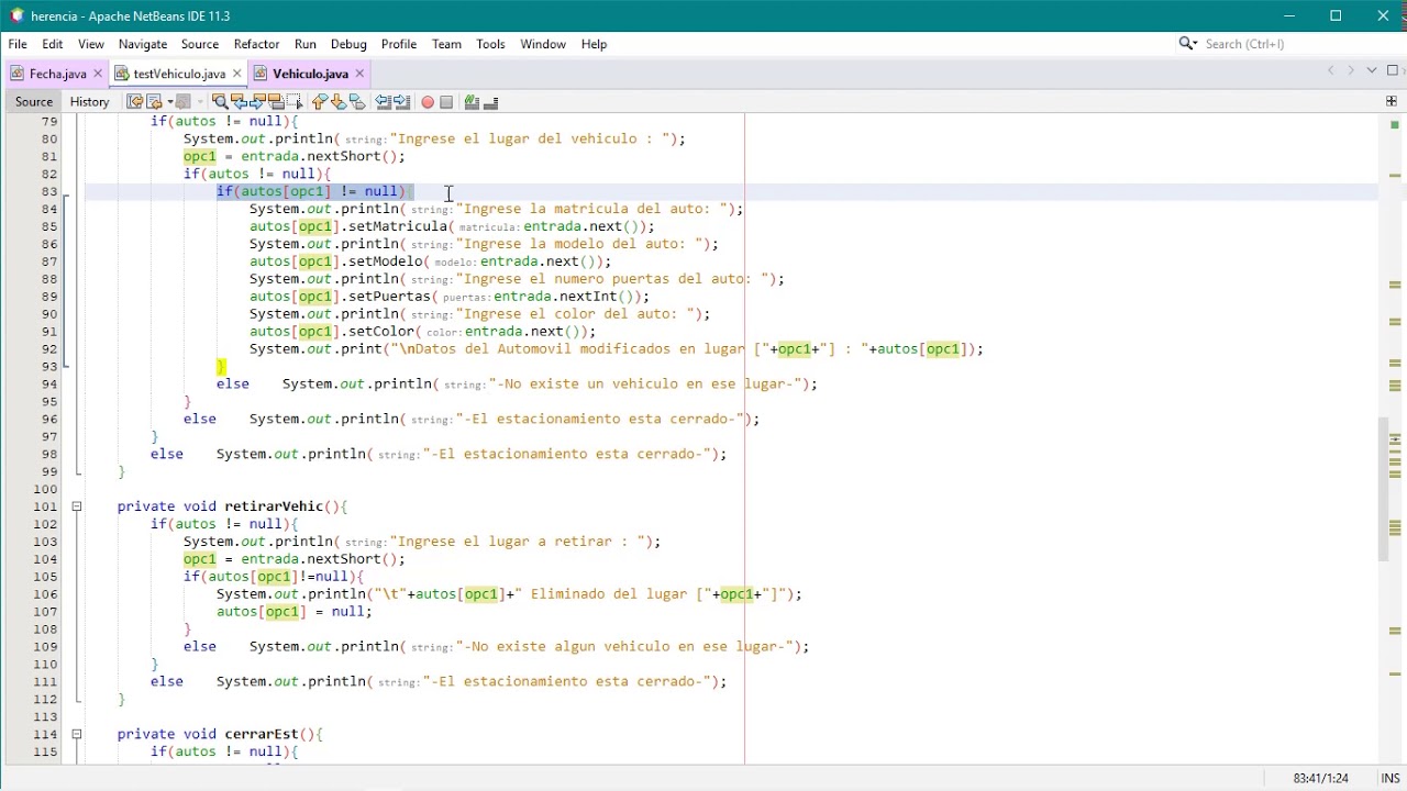 Estacionamiento en java - arreglo de objetos - YouTube