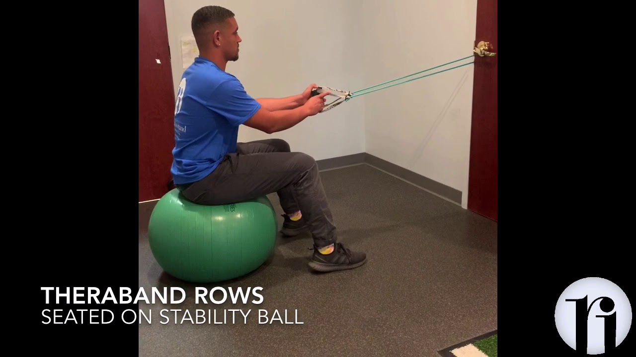 Theraband Rows - YouTube