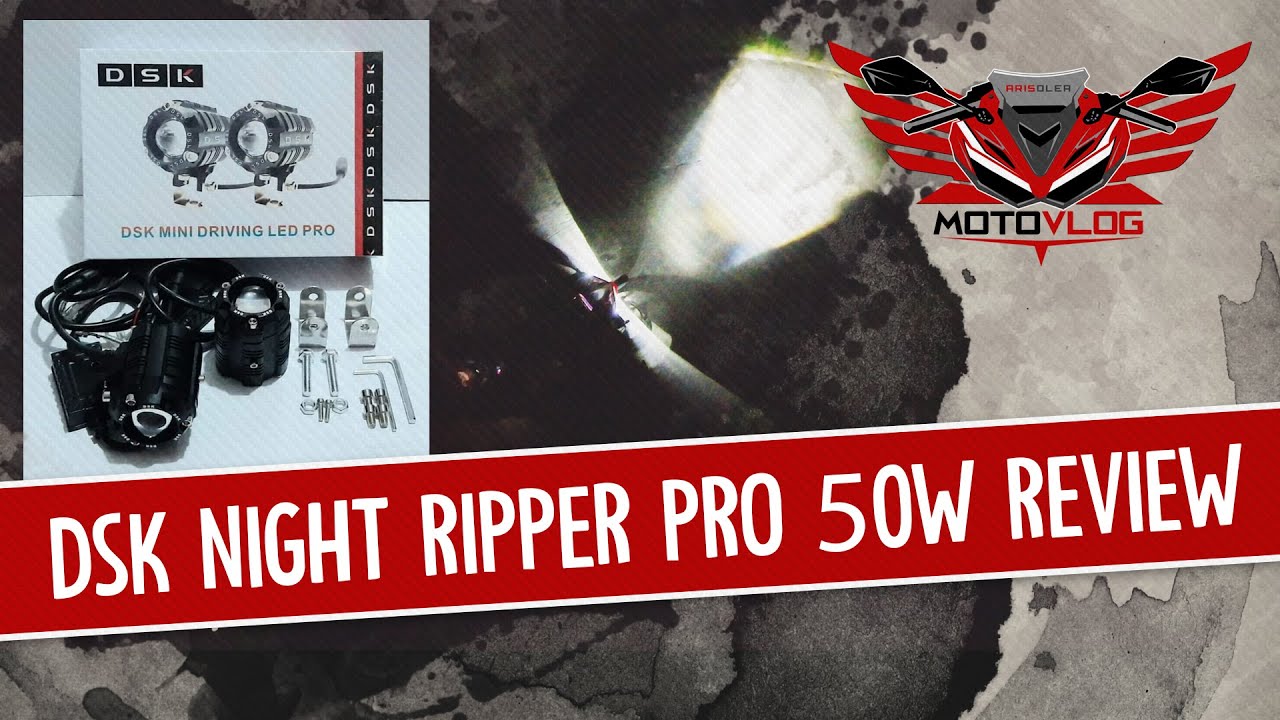 DSK (MINI DRIVING LIGHT) NIGHT RIPPER PRO 50W REVIEW - YouTube