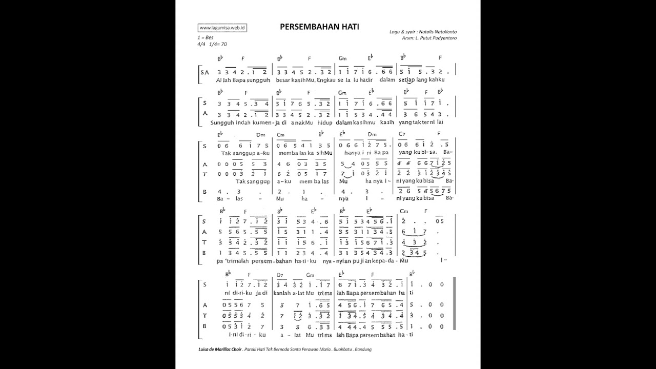 Lagu Misa - PERSEMBAHAN HATI |(orchestra Instrumental) L Putut ...