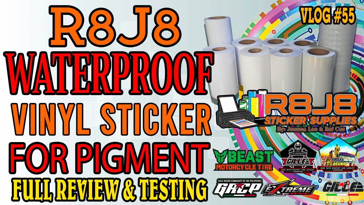 R8J8 WATERPROOF VINYL STICKER FOR PIGMENT | FULL REVIEW & TESTING - YouTube