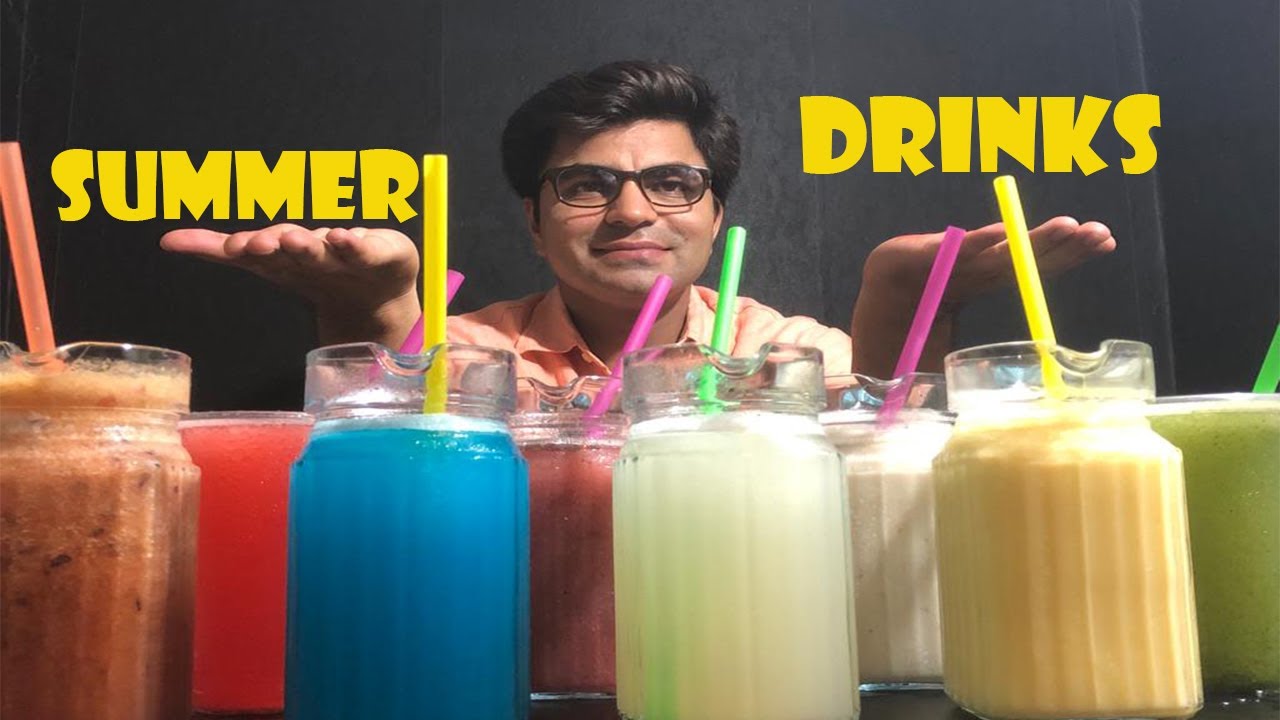ASMR | Summer Drinks at Home | summer drinks recipes | MUKBANG - YouTube