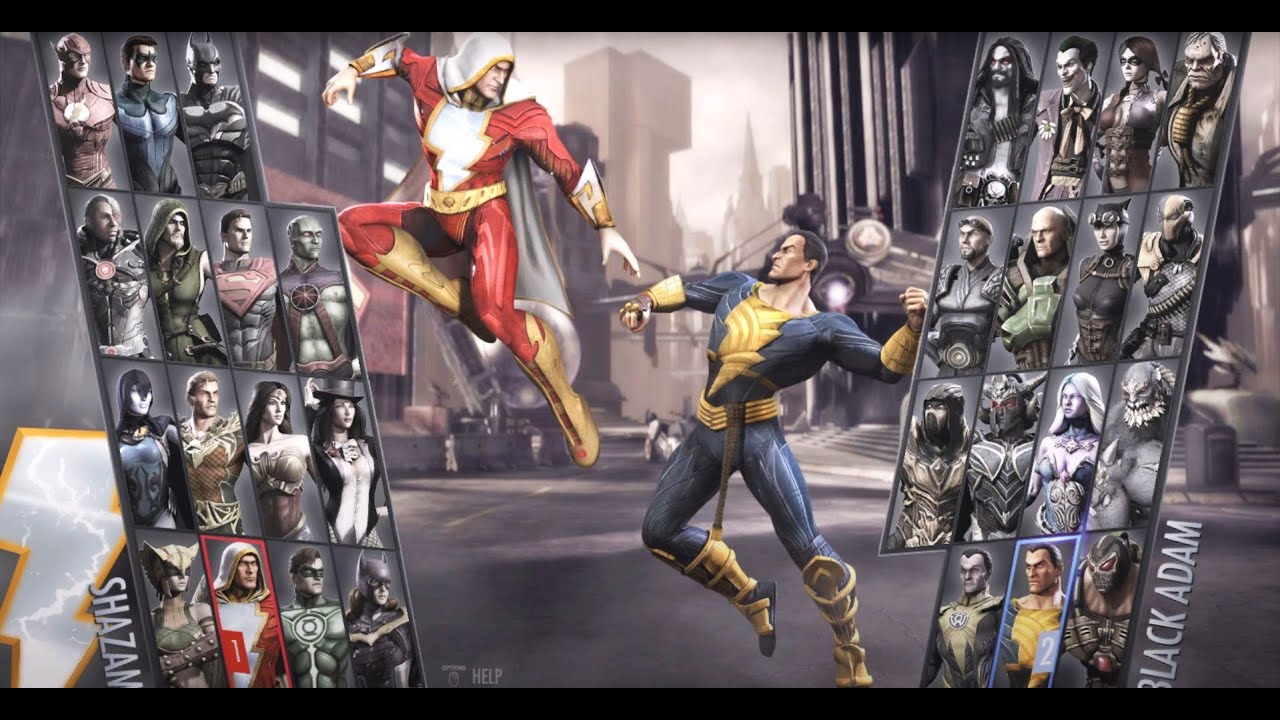 "Shazam vs Black Adam - Legendary Rivalry | Injustice Ultimate Edition ...